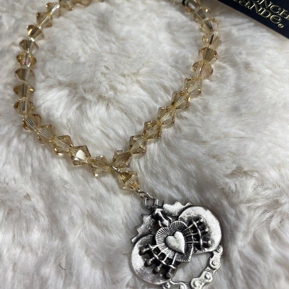 French Kande | Jewelry | French Kande Single Strand Swarovski Golden ...